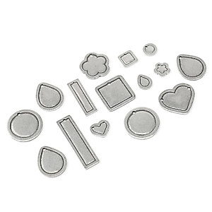 ImpressArt Large Drop Border Pewter Stamping Blank Clearance