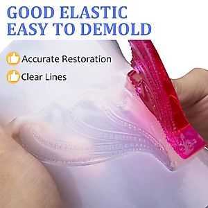 Silicone Molds Making Kit - 170oz Translucent Liquid Silicone Rubber for Mold Making - Elastic 1:1 Mixing Ratio Fast Curing Molding Silicone for Casting, DIY Resin Molds, Candle Molds, Soap Mold,Craft