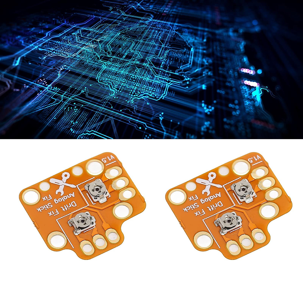 Pomya Game Controller Drift Fix Mod, for ONE, Series S X Gamepad, Universal 3D Analog Joystick Stick Drift Repair Board, Rugged and, 2pcs [Video Game] [Video Game]