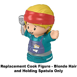 Replacement Part for Fisher-Price Little People Serve It Up Food Truck Playset - GTT73 ~ Replacement Cook Figure ~ Blonde Hair ~ Holding Spatula