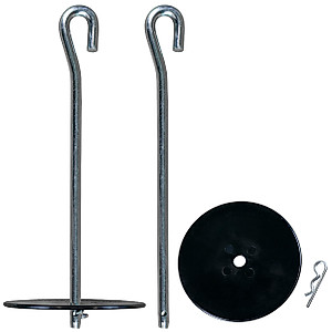 Park & Sun Sports Portable Volleyball Anchoring System for Beach/Sand or Grass, Black