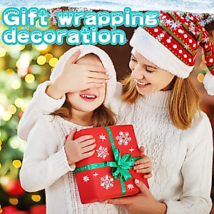 Yexiya 520 Pcs Christmas Envelope Seal Sticker Glitter Snowflake Sticker Label Christmas Sticker Xmas Snowflake Dot Envelope Sticker Seal for Christmas Card Envelope Box Decoration (Silver, 10 Sheets)