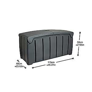 Ward GN220-GREY-ST Garden Store, 300 liters, Grey, 115 x 55 x 60 cm