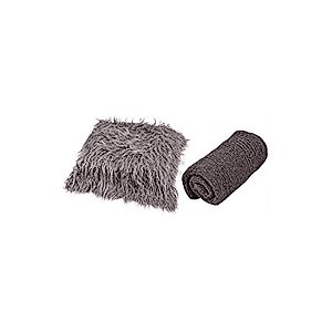 ZHANGLI 2PCS Newborn Baby Photography Props, Baby Photography Blanket & Wrap Set, Infant Soft Faux Fur Photography Backdrops Mat Rug for Baby Boys Girls