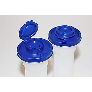 Tupperware Large Hourglass Salt and Pepper Shakers, Tokyo Blue