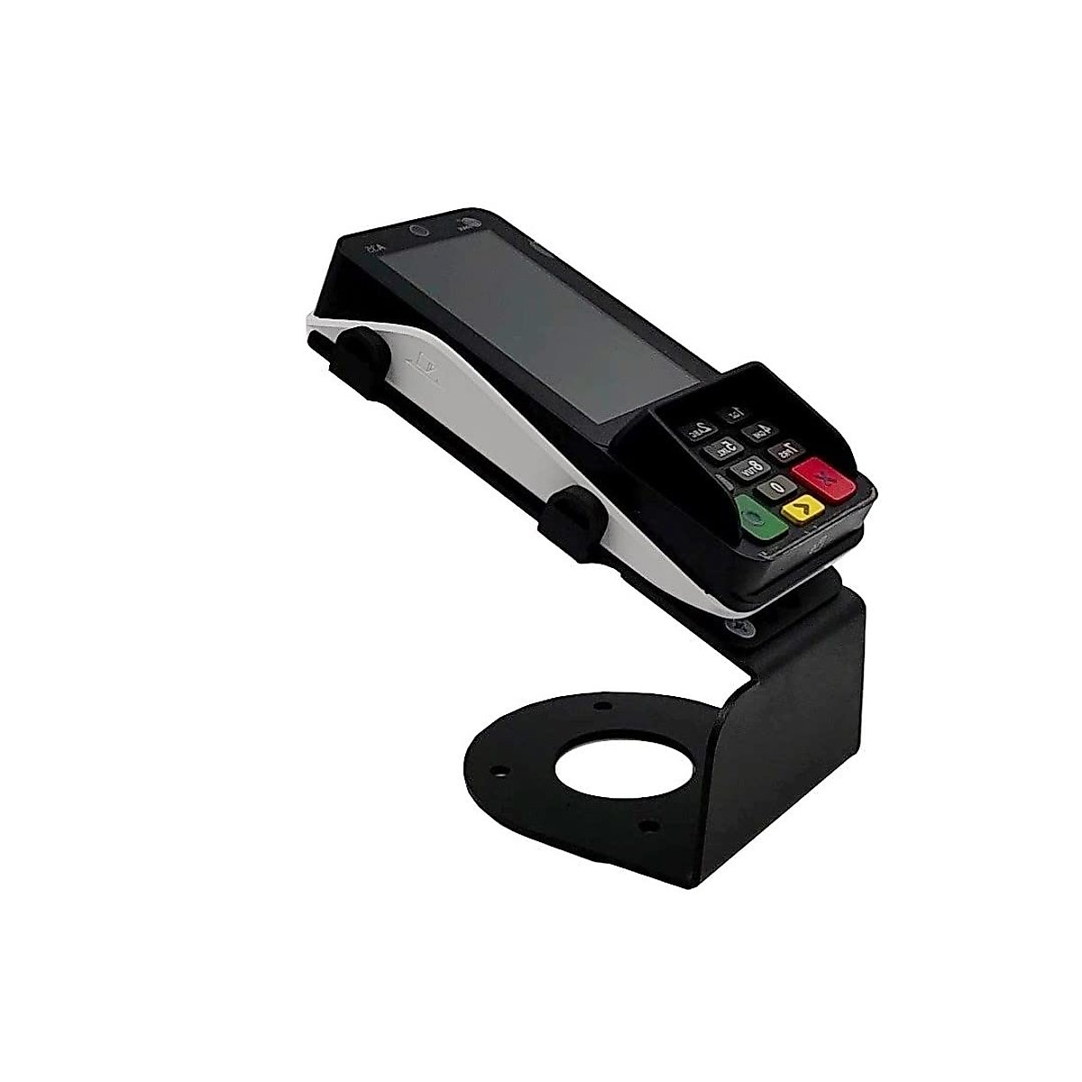 DCCSTANDS PAX A35 4" Fixed Stand Fixed and Angled Metal Terminal Stand, Screw-in or Adhesive, Black