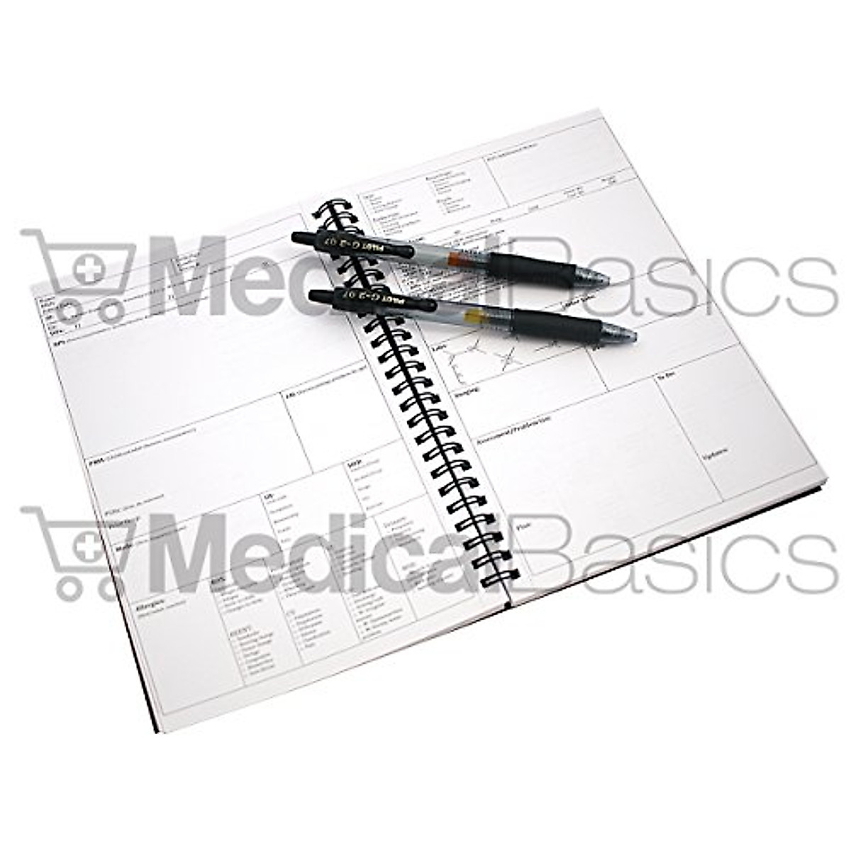 H&P Notebook (2 Pack) - Medical History and Physical Notebook, 100 Medical templates with Perforations