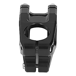 Yuecoom Mountain Bike Stem, 31.8mm Aluminum Alloy Black CNC Bicycle Short Handlebar Stem Hollow Design DIY Accessories