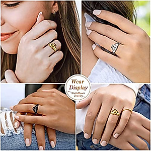 Irish Eternity Ring for Woman Silver Wedding Band Rings Black Stainless Steel Woman Love Friendship Jewelry