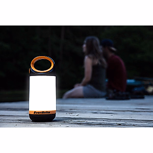 Everbrite E041010 LED Camping Lantern & Flashlight Combo, 3 Mode Camping Lantern Set, Button Glow in Dark, 300 Lumen, SOS Flashing Strobe, Plastic Construction, (4 AA) Batteries Included (Single Pack)