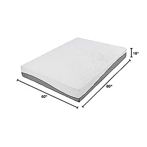 Olee Sleep 10 inch Aquarius Memory Foam Mattress - Queen,Grey