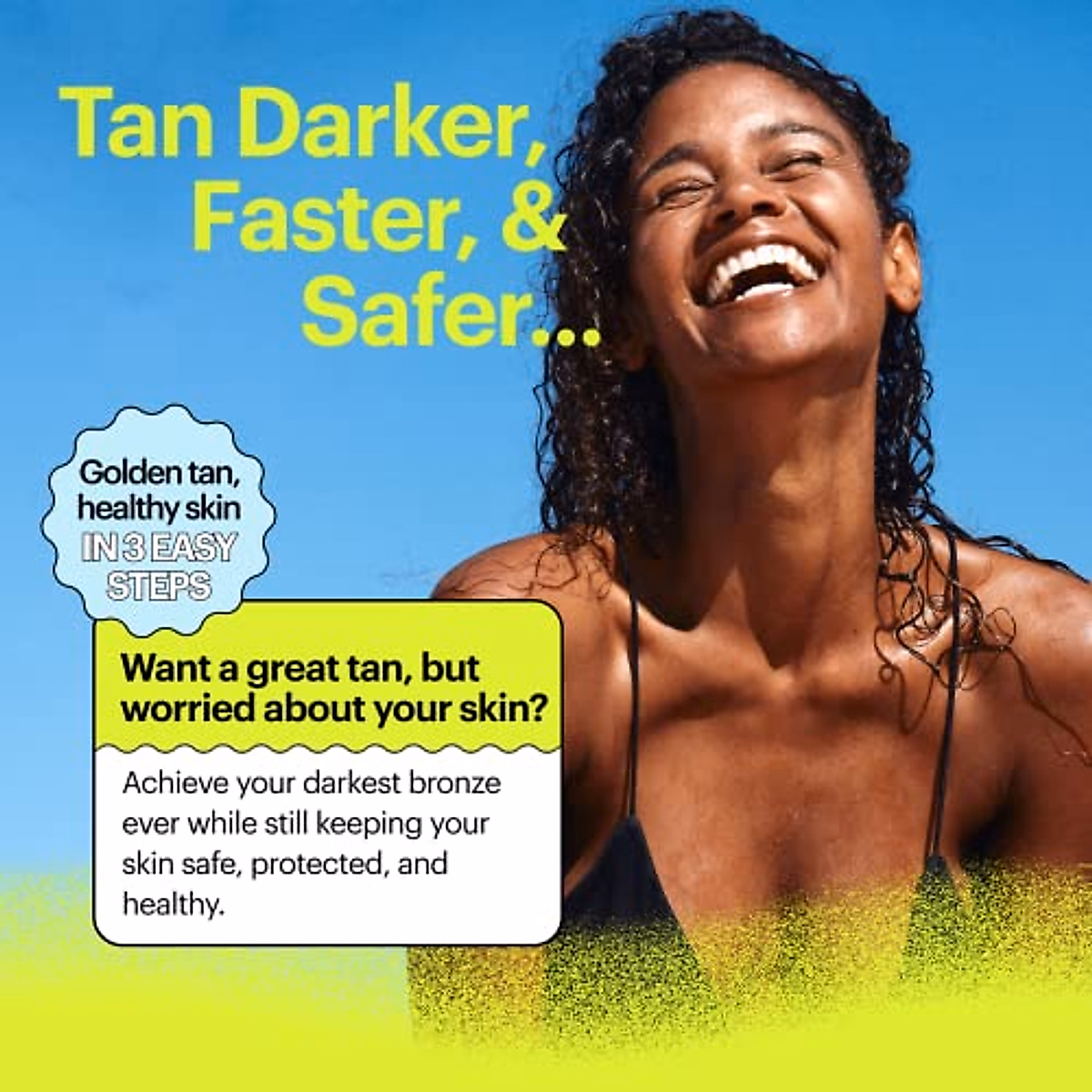 TROPIC LABS Island Time Bundle | Travel Size | 3-Step Tan Boosting System | Tan Accelerator Lotion, Mineral Zinc Oxide Tanning Sunscreen and Soothing Aftersun | TSA Friendly