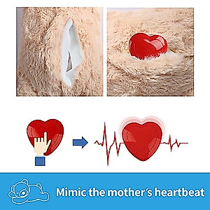 ALL FOR PAWS Dog Heartbeat Plush Toy - Sleep Aid & Warm Comfort Pillow for Puppy Crate, Stuffed Animal Dog Toy for Small Dogs