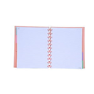 Talia Discbound Notebooks, Planner, Customizable, (Salmon w/Salmon Discs, Letter (8.5in x 11in))