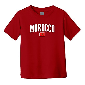 Morocco toddler soccer T-shirt national team for world cup 2022 boys girls kids Moroccan