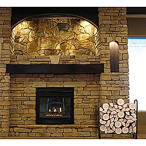 Home-Complete Firewood Storage Rack- Steel Wood Pile Holder for Stacking Cut Logs for Indoor/Outdoor Use, Fireplaces, Firepits, Backyard (4 Ft)