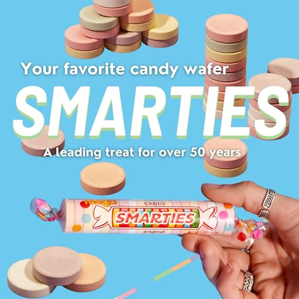 Smarties Double Lollies | Gluten Free, Peanut ,Fat Free Assorted Fruity Flavors, Low Calorie Perfect for Birthdays Parties Made by US Candy Company Since 1949 - 56 oz 200 Count Lollipops