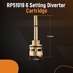 maXpeedingrods RP51919 6 Setting Diverter Cartridge Compatible with Delta R11000 & R22000, Brass Faucet Valve Replacement Kit#R10000-unbx,R10000-unbxhf, R10000-unws