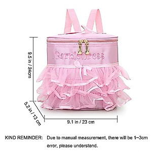 SEHXIM Cute Ballet Dance Backpack,Tutu Dress Dance Bag for Girls,Waterproof Bag Small Duffle Bag Ballet Bags Gym Bag. (Princess Pink)