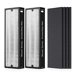 Housmile Premium HEPA Replacement Filter Compatible with Blueair Sense Air Purifier,Blueair Sense+ Air Purifier, 2 Pack Filters Including 4 Carbon Pre Filter