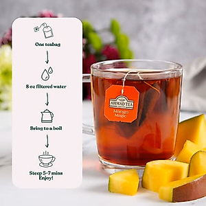 Ahmad Tea Mango Magic Black Tea, 20-Count Boxes (Pack of 6)
