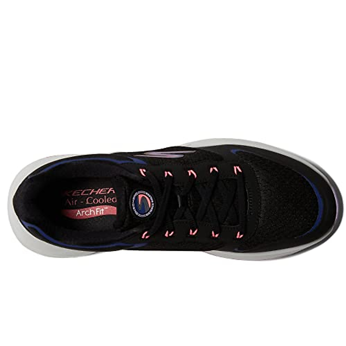 Skechers Go Walk Distance Walker - Fresh Look Black/Lavender 7.5 B (M)