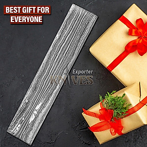 Handmade billet damascus steel billet Custom Hand Forged Damascus Steel Straight Line Billet for Knife Making