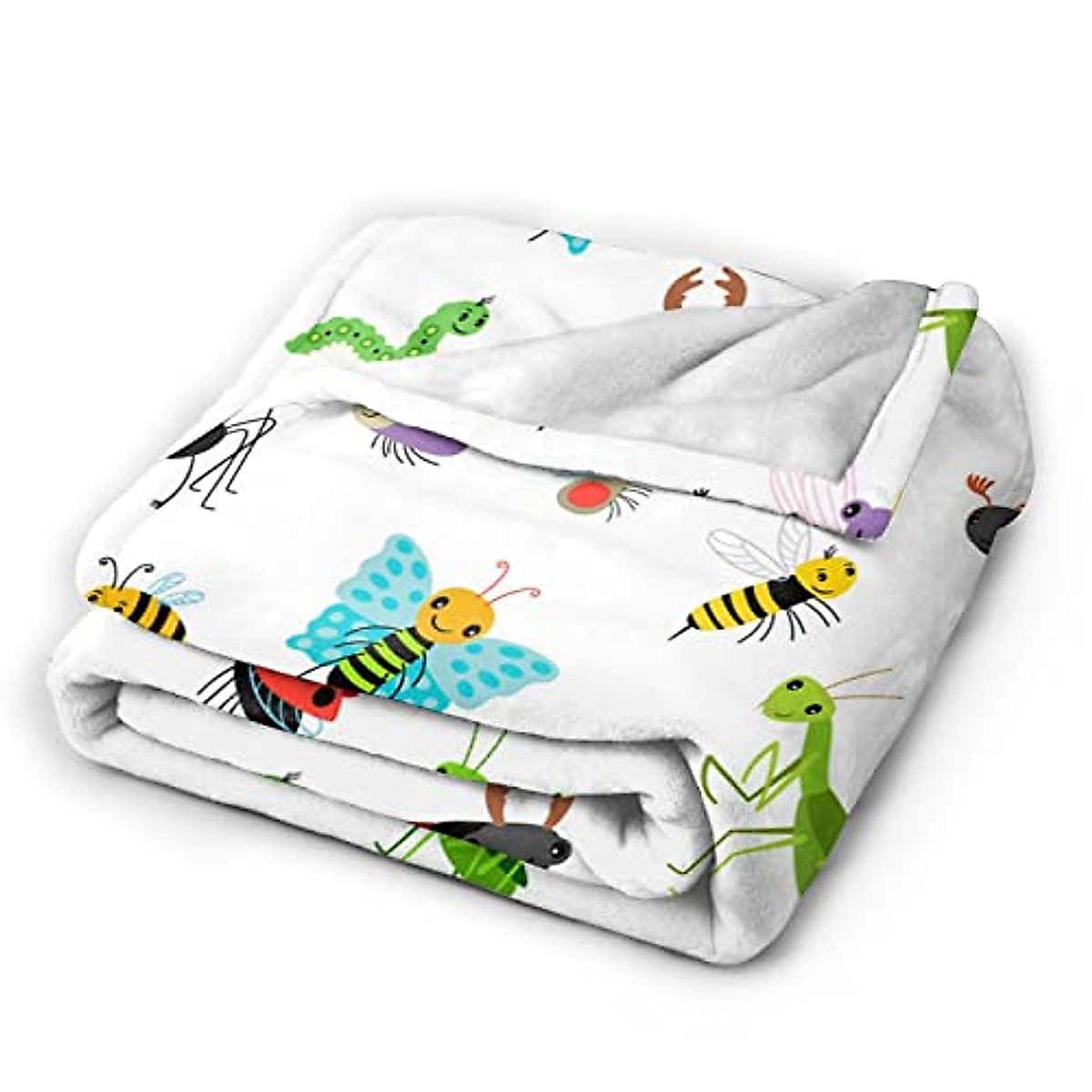 Insects Blanket Air Conditioning Cute Blanket Soft, Animals Throw Blanket Flannel Funny Blanket(50"x40")