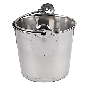 Lindy's 1-Quart Stainless Steel Bucket, Durable Seamless Bucket for Many Home Tasks, Carry Water or Milk, Fill with Food, Use as a Flower Pot, Cleaning Bucket, Table Centerpiece and Much More