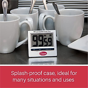 Cooper-Atkins TW3-0-8 Stainless Steel Large Digit Timer, Time Range 99 Minutes 59 Seconds