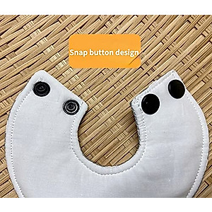 Yu~'s north Bird Collar Anti Bite Elizabethan Recovery Cone, Neck Protector for Feather Plucking, Skin-Friendly Neckwear Full Body Shield Parakeet Conure Cockatiel (Dark Blue, M), white, B2