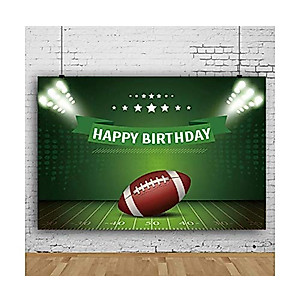 Football Party Decorations, Football Banner for Birthday Party Decorations, Fantasy Football Theme Birthday Photo Props Backdrop for Boy's American Football(5X3ft)
