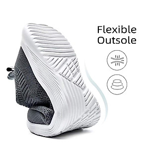 Lamincoa Men's Tennis Shoes Slip On Lightweight Athletic Fashion Casual Sneakers for Walking Running Gym Fitness Gray US 9.5