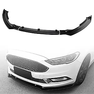 MotorFansClub 3pcs Front Bumper Lip Splitter Fit for Ford Fusion Mondeo 2017 2018 2019 Trim Protection Splitter Spoiler, Black