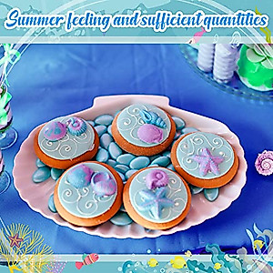 12 Pcs Plastic Table Cloth Disposable Table Cover Plastic Table Cloth for Indoor or Outdoor Tables Parties Picnic Birthdays and Weddings, 54" x 108" (Lake Blue,Sky Blue,Dark Blue)