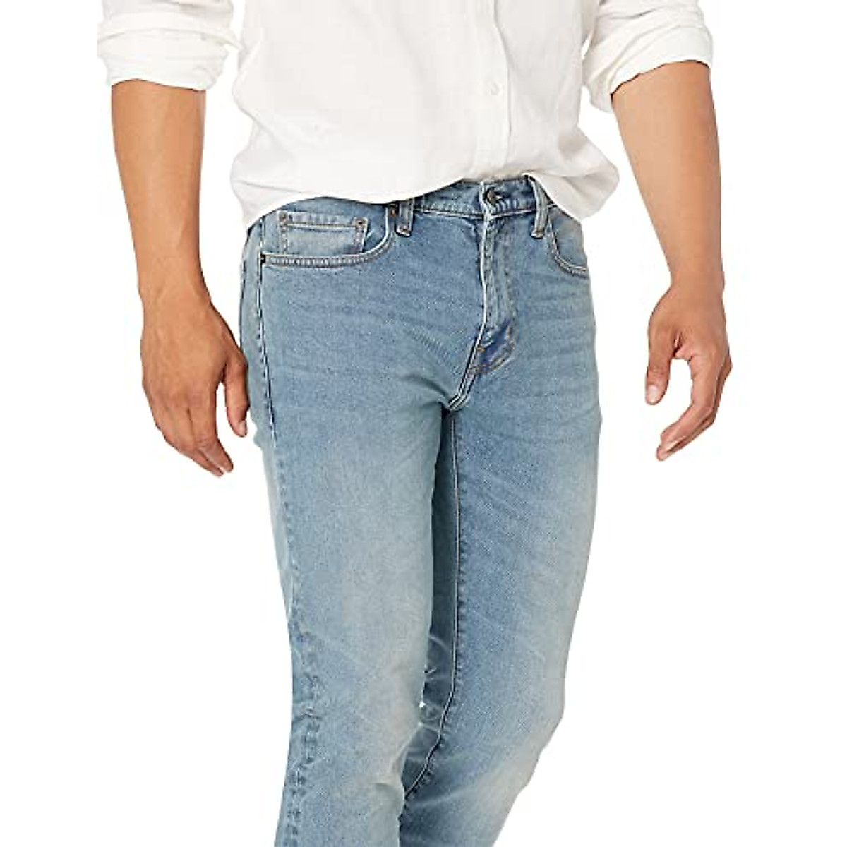 Amazon Essentials Men's Skinny-Fit Stretch Jean, Light Wash, 35W x 30L