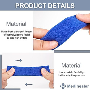16 Pack Headgear Strap Covers, Universal and Reusable CPAP Strap Covers, Soft-Fleece Strap Pads for Reduce Red Marks, Great Value Kit Supplies by Medihealer