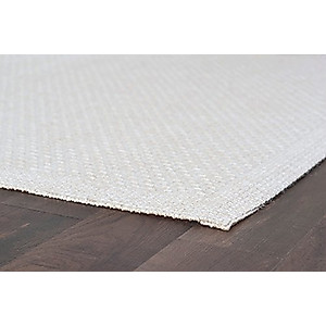 Largo Modern Solid Cream Rectangle Easy-Care Indoor/Outdoor Area Rug, 5' x 7'