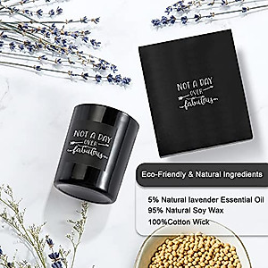 NOWWISH Womens Gifts for Christmas - Not a Day Over Fabulous Candles - Funny Birthday Gifts for Her Wife, Mom, Daughter, Sister, Aunt, Friends, Lavender Scented 100% Soy