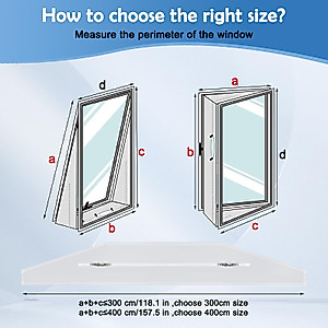 Universal Window Seal for Portable Air Conditioner And Tumble Dryer, Mobile Air Conditioning Window Seal Kit, AC Casement Air Exchange Guards With Zip and Adhesive Fastener, Easy to Install (400 CM)