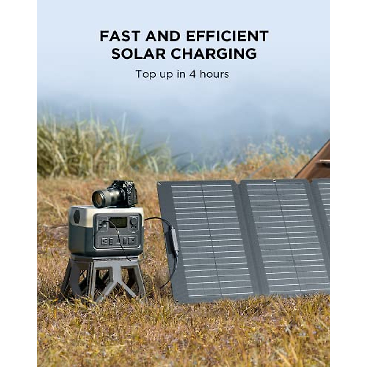 EF ECOFLOW RIVER 2 Max Solar Generator 512Wh Long-life LiFePO4 Portable Power Station& 160W Solar Panel for Home Backup Power, Camping & RVs 100% Charged in 60m with 3000+ Cycles & Up to 1000W Output