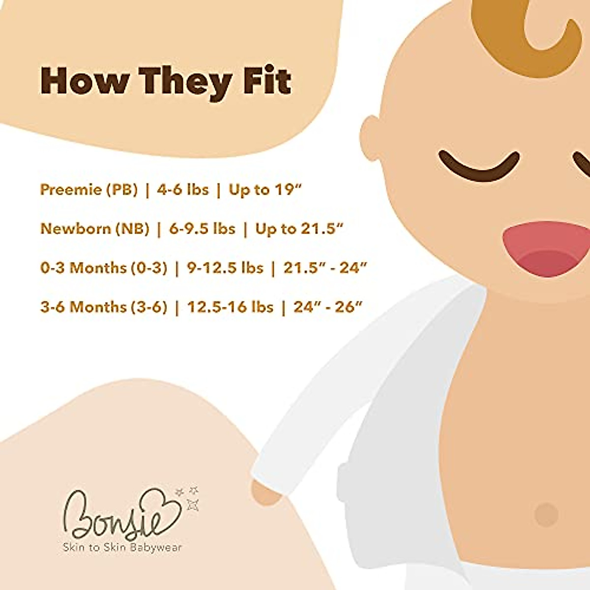 Bonsie Skin to Skin Babywear Romper - Brown Baby Footed Romper - Mocha (0-3 Months)