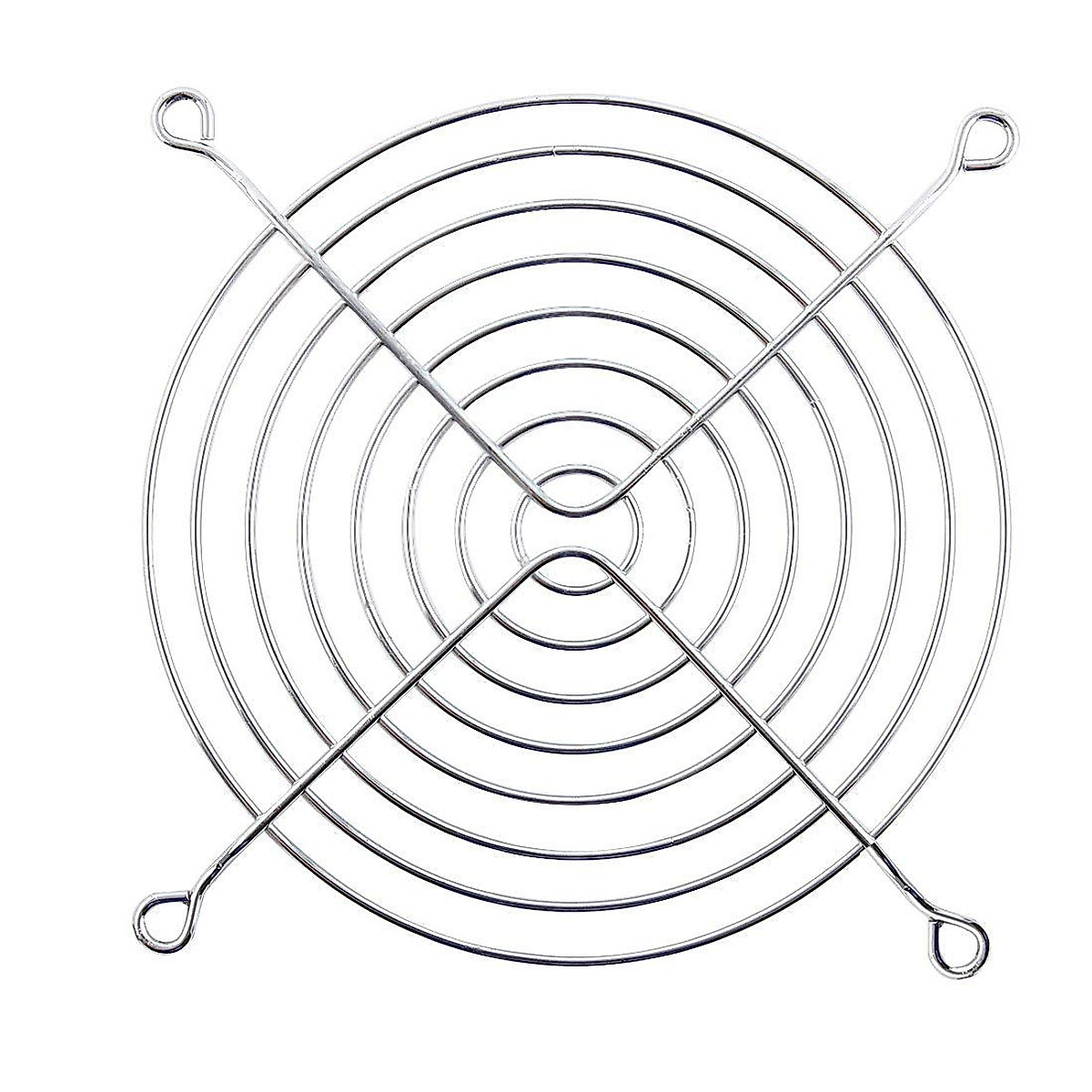 SamIdea 6-Pack 120mm/4.7” Diameter Silver Fan Finger Grill Guard Protector with Screws for Fan Protective Cover DIY Cooling Coumputer