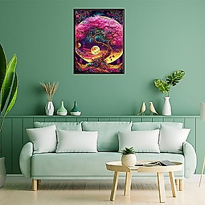 Aestalrcus Paint by Number for Adults, Tree Painting by Numbers for Adults, Acrylic Adults Paint by Numbers Kits on Canvas for Home Wall Decoration and Gifts 16x20inch