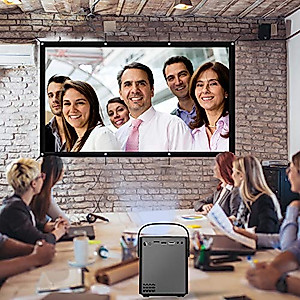 Minolta MN674 1920x1080P Full HD Portable Projector Bundle Pack with 100 Inch Screen, Remote Control, Mounting Accessories, HDMI, USB/Micro-SD, and AV Inputs, Headphone/Line Output