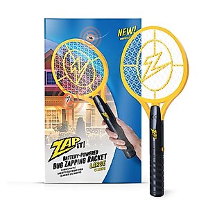 ZAP IT! Bug Zapper Battery Powered (2xAA Included) Bug Zapper Racket, 3,500 Volt