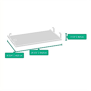 Sauder Via Collection Keyboard Shelf, Soft Black finish
