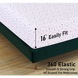 RUVANTI Flannel Sheets Queen Size - 100% Cotton Brushed Flannel Bed Sheet Sets - Deep Pockets 16 Inches - All Seasons Breathable & Super Soft - Warm & Cozy - 4 Pcs - Navlight