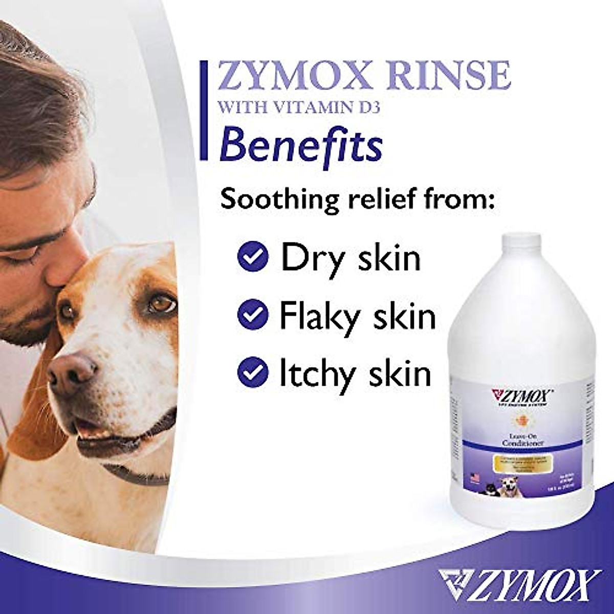 ZYMOX Leave-in Conditioner with Vitamin D3 for Cats & Dogs, 1gal