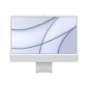 Apple 2021 iMac All in one Desktop Computer with M1 chip: 8-core CPU, 7-core GPU, 24-inch Retina Display, 8GB RAM, 256GB SSD Storage, Matching Accessories. Works with iPhone/iPad; Silver